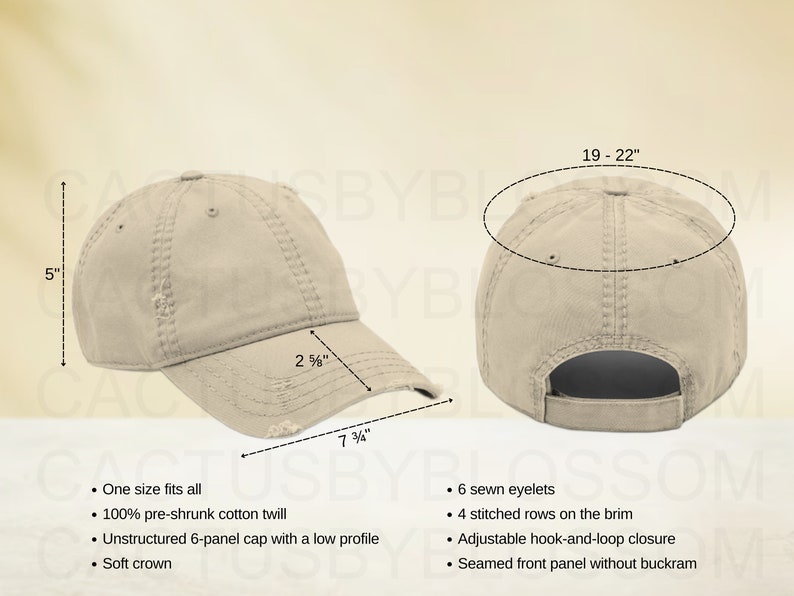 2 Size Chart Distressed Dad Hat Otto Cap 104-1018 Mockup Size Chart Etsy POD Mock up Printful ...