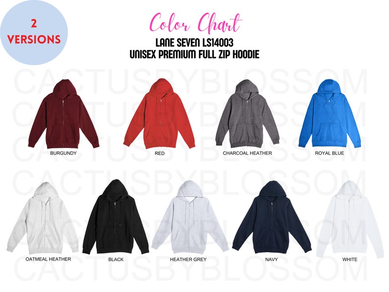 2 Color Chart Lane Seven LS14003 Mockup Etsy Tool Unisex Premium Full ...