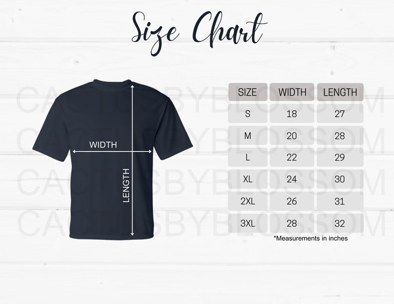2 Size Chart Color Chart C2 Sport 5100 Mockup Etsy Tools Men ...