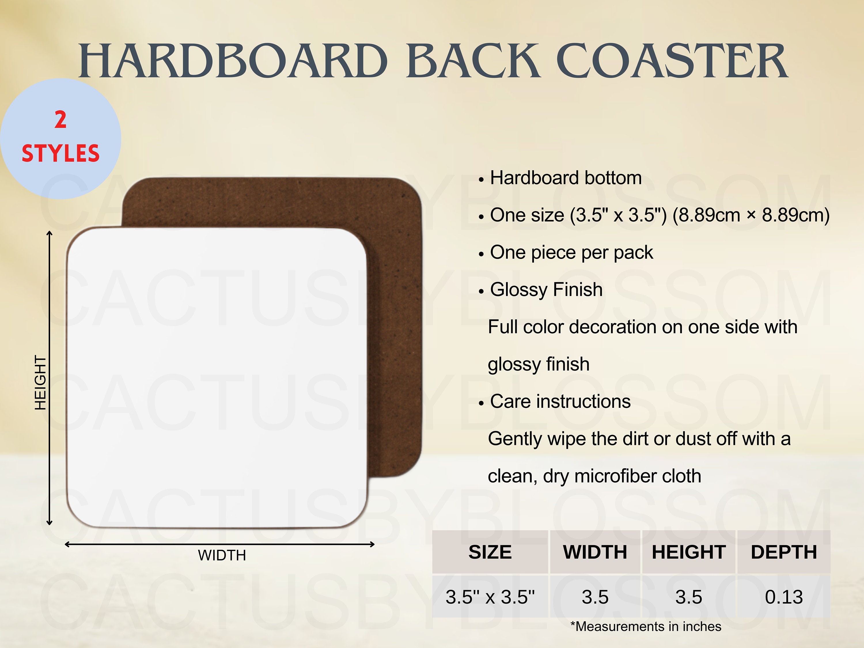 2 Size Chart Hardboard Back Coaster Sizing Chart Etsy Listing Tool AOP ...