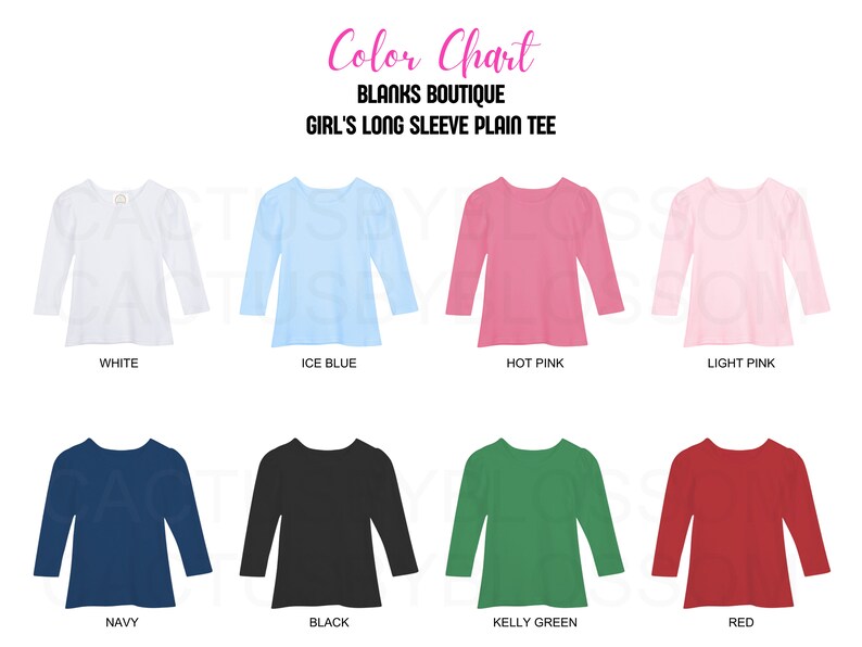 BUNDLE Size Chart Color Chart DIY Canva Blanks Boutique Mockup Etsy ...