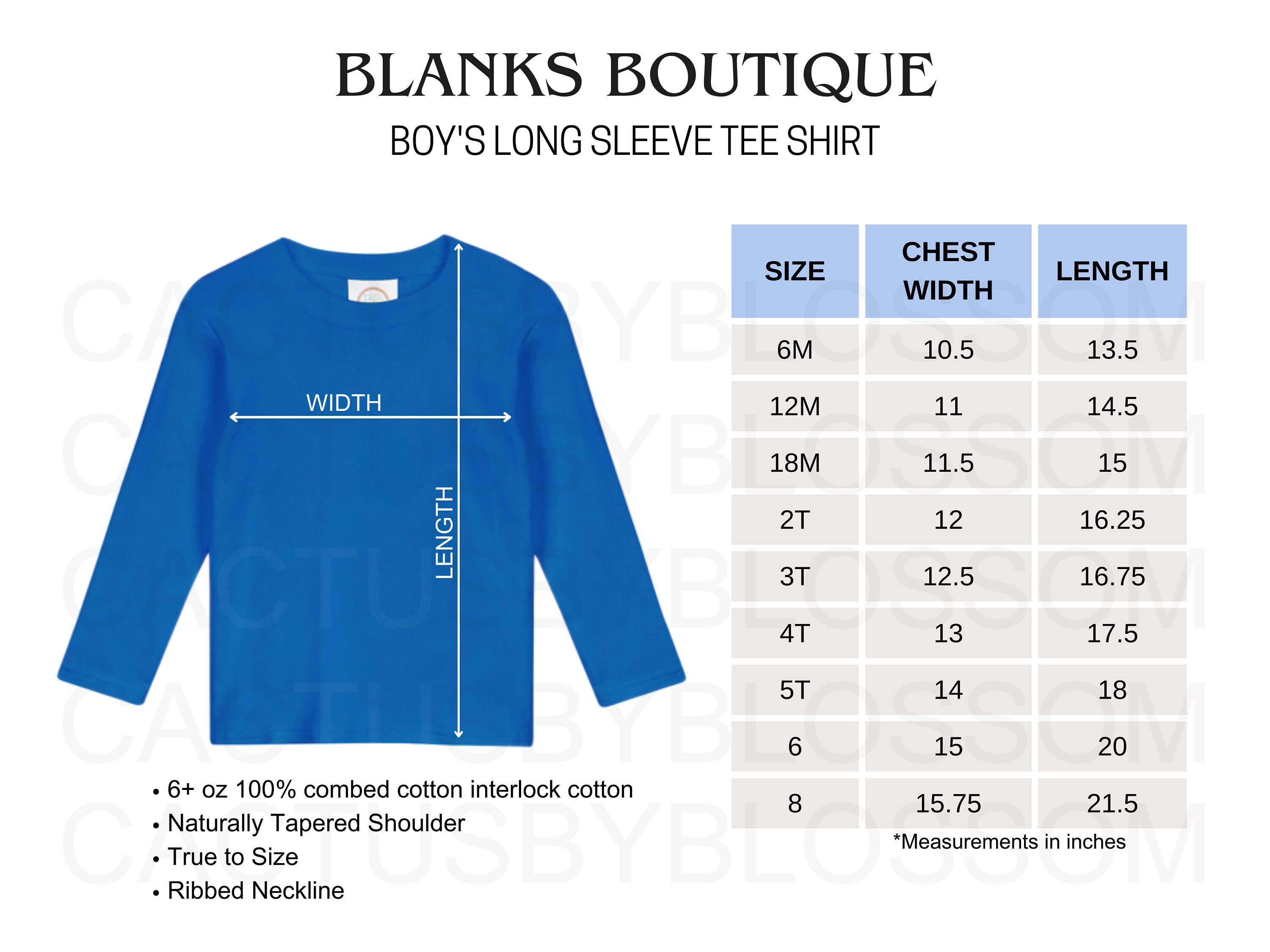 BUNDLE Size Chart Color Chart DIY Canva Blanks Boutique Mockup Etsy ...