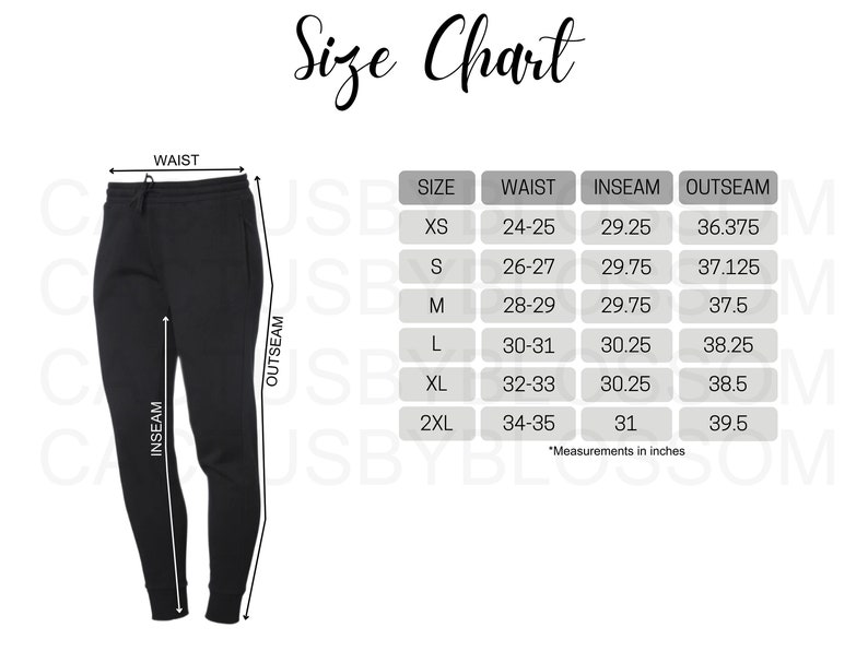 BUNDLE Size Chart DIY Chart Color Chart Independent Trading Company ...