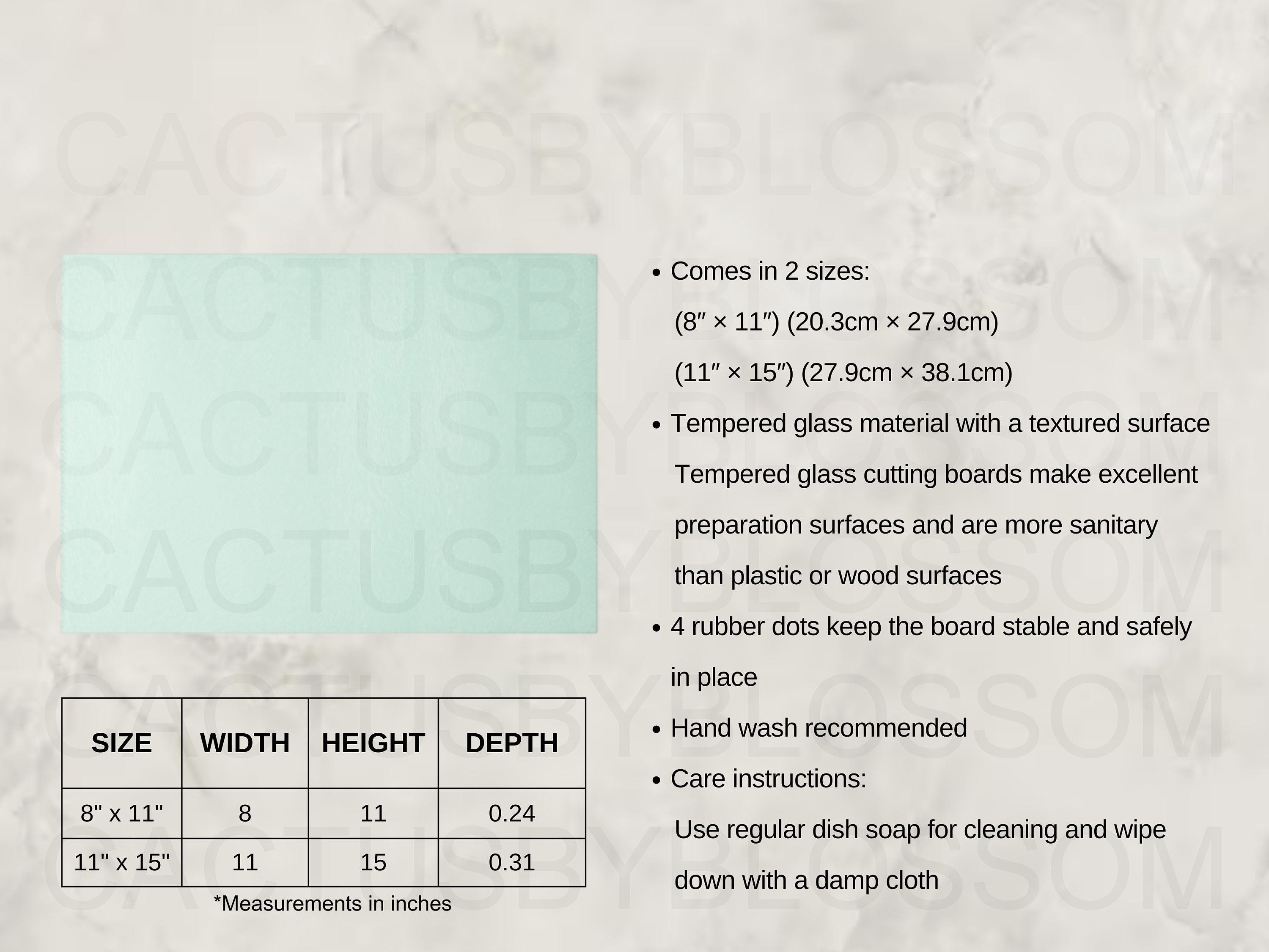 2 Size Chart Glass Cutting Board Mockup Chart AOP All Over Print Size Chart Etsy Mockup Etsy New ...