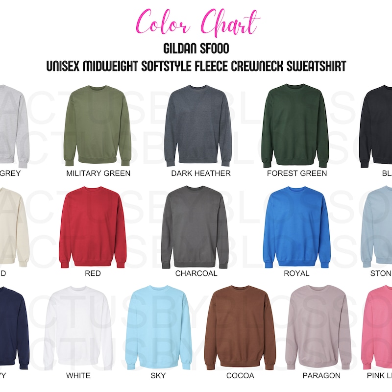 Sublimation Color Chart - Etsy