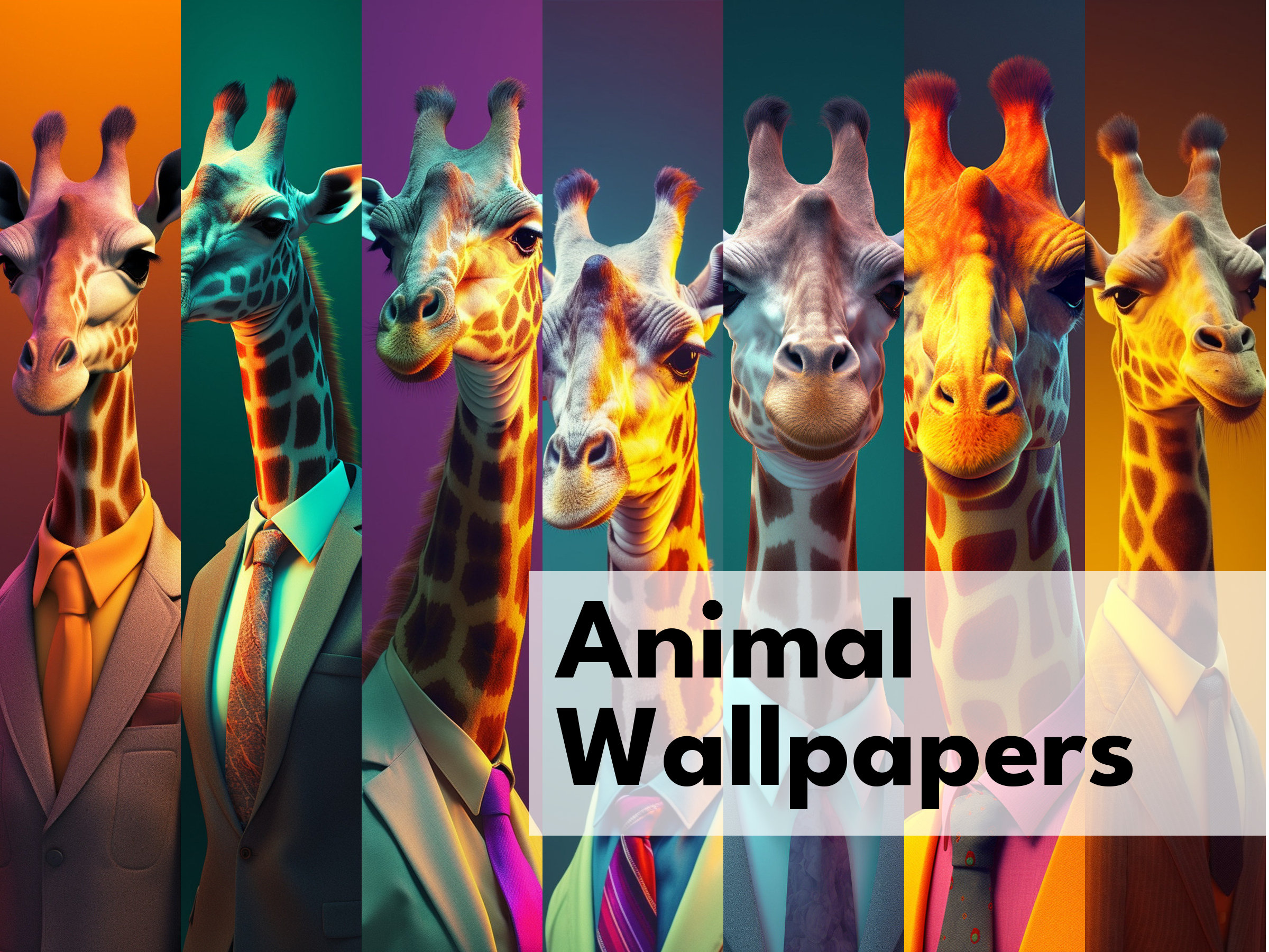 Dapper Giraffe Collection: 7 Ai-generated Wallpapers for iPhone - Etsy