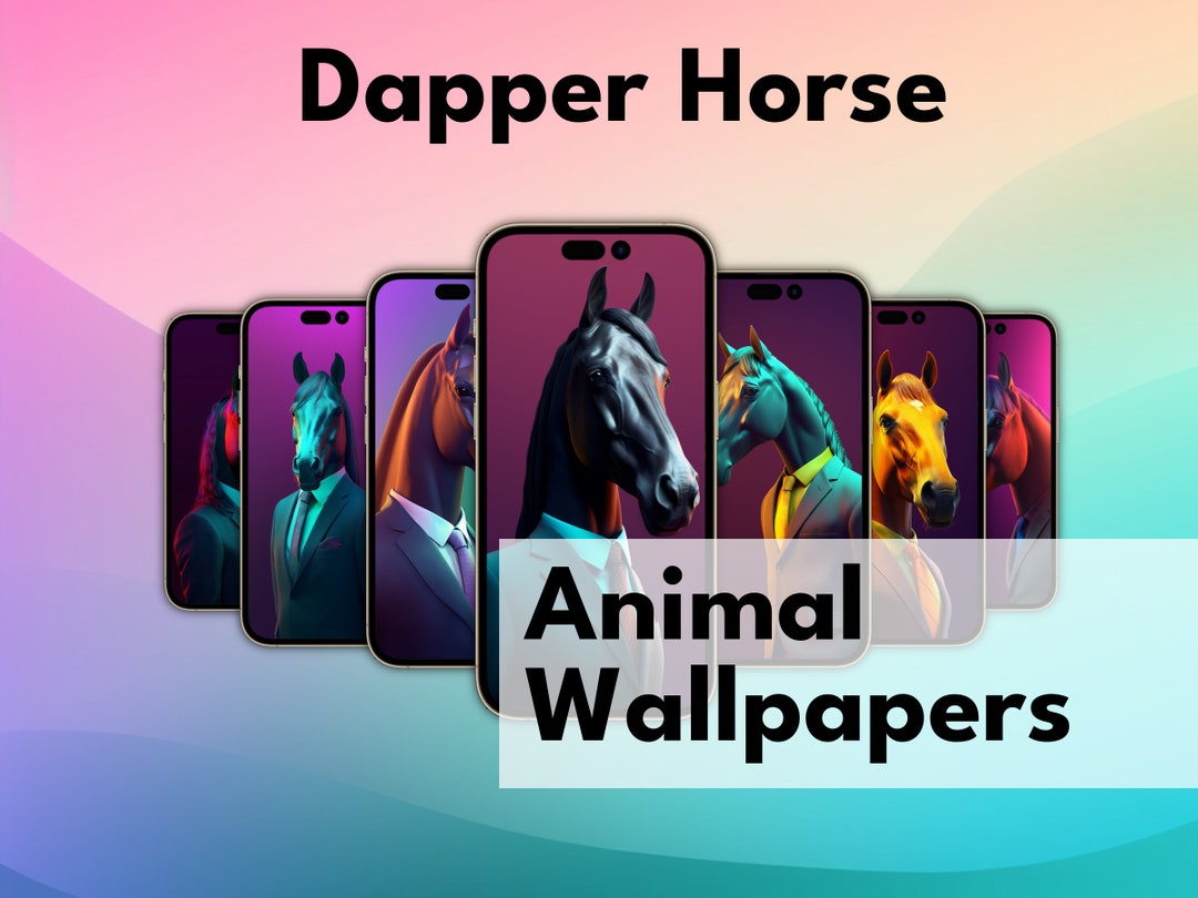 Dapper Horse Collection: 7 Ai-generated Wallpapers for iPhone - Etsy