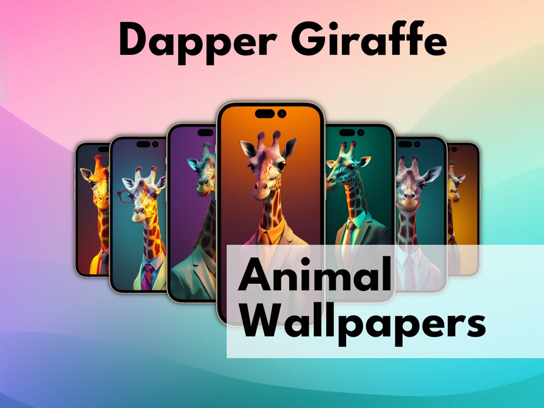 Dapper Giraffe Collection: 7 Ai-generated Wallpapers for iPhone - Etsy