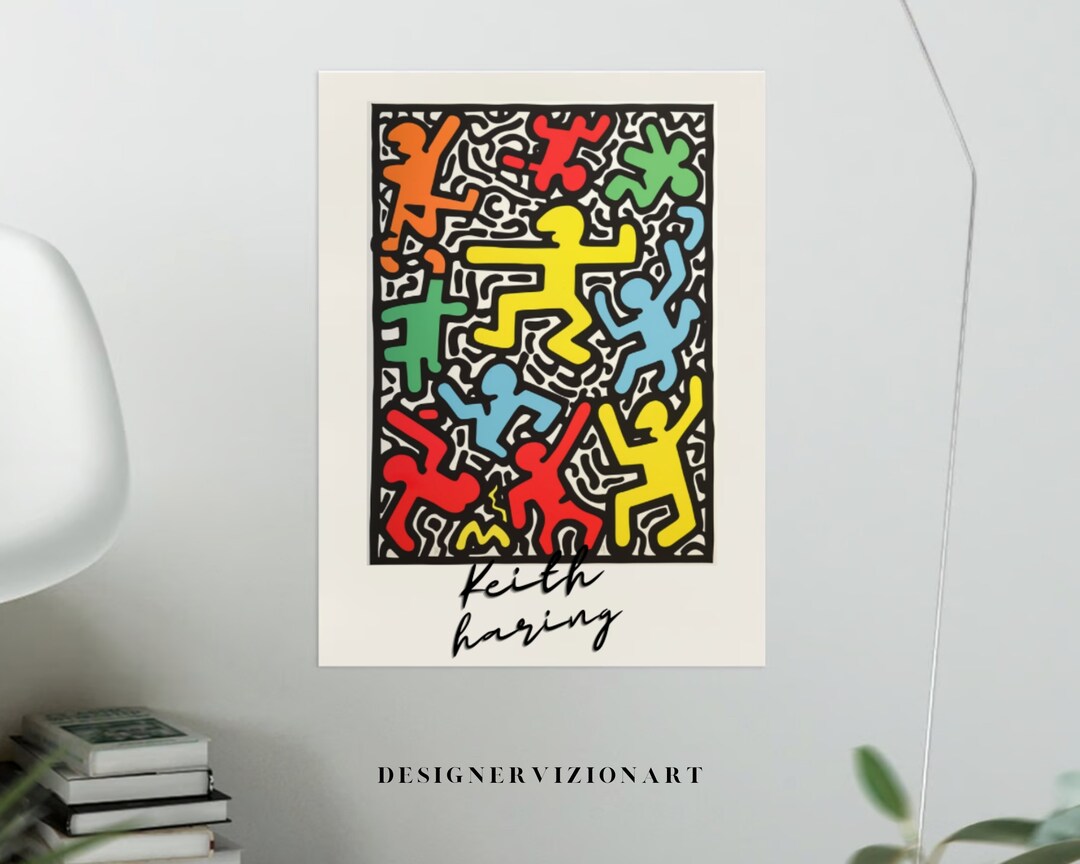 Keith Haring Print, Aesthetic Wall Art, Dorm and Home Decor, Printable ...