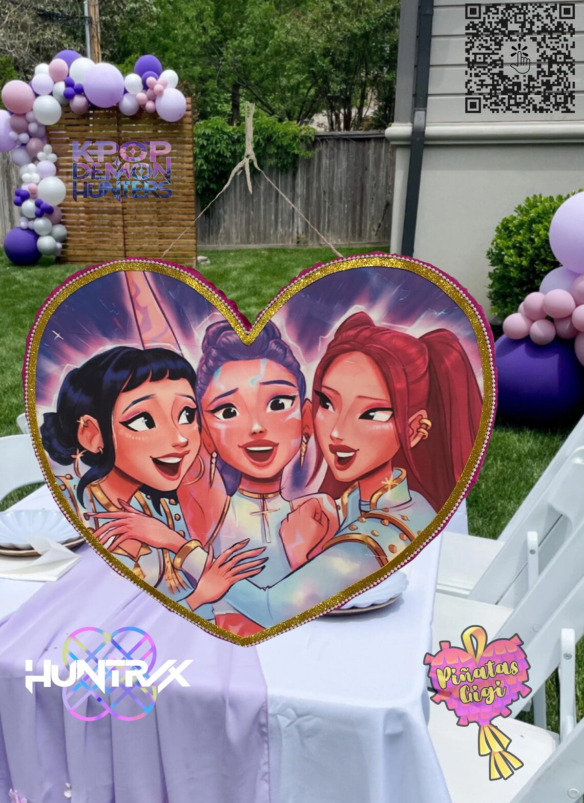 Kpop Demon Hunters Heart Piñata/huntrix Piñata/heart Piñata - Etsy