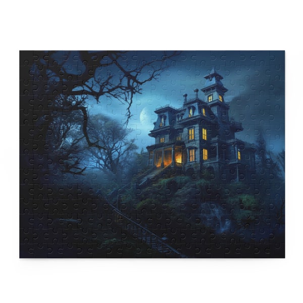 Haunted House Puzzle - Etsy