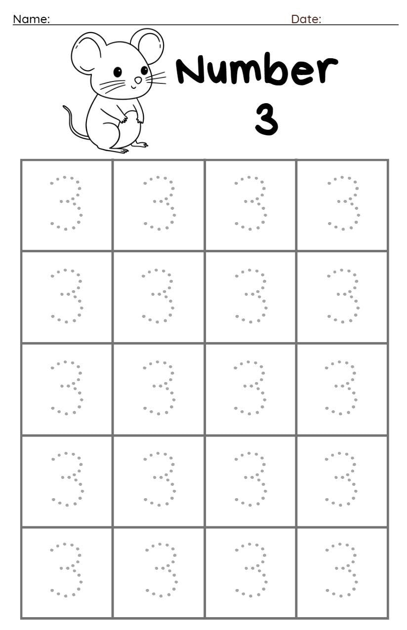 Worksheet, Worksheets, Tracing Number, Tracing Number 1-30, Counting ...
