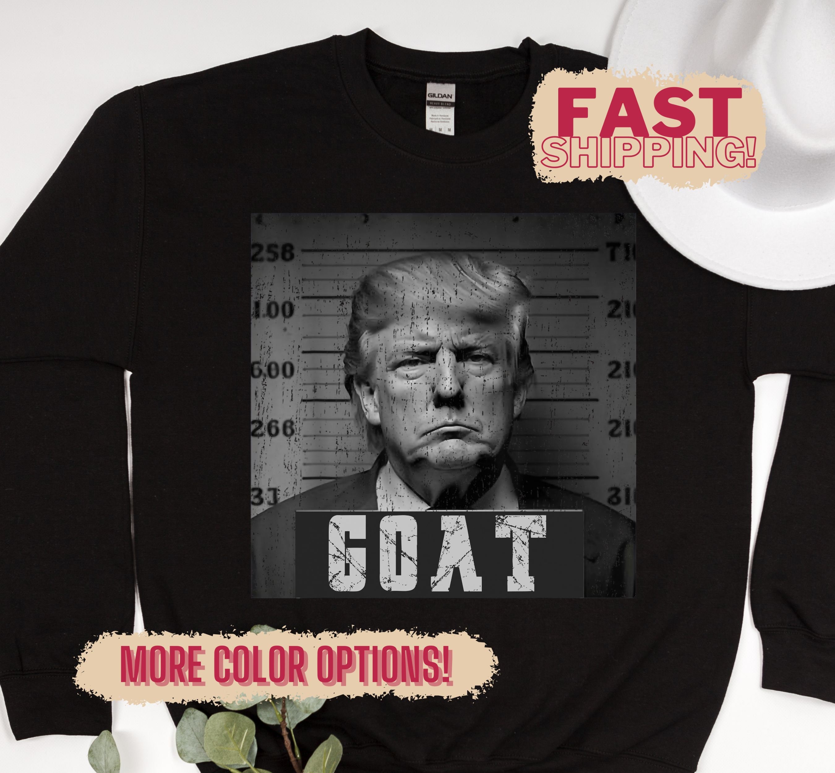 Trump Mugshot Sweatshirt, POTUS Mugshot GOAT T-shirt, Save America ...