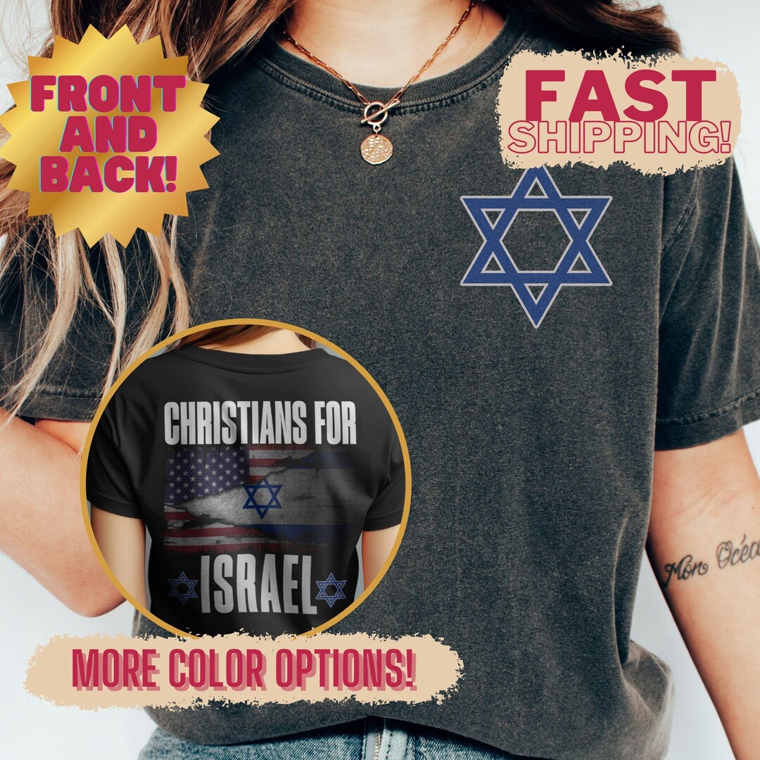 I Stand With Israel Tshirt, Christian Support Israel Shirt, USA ...