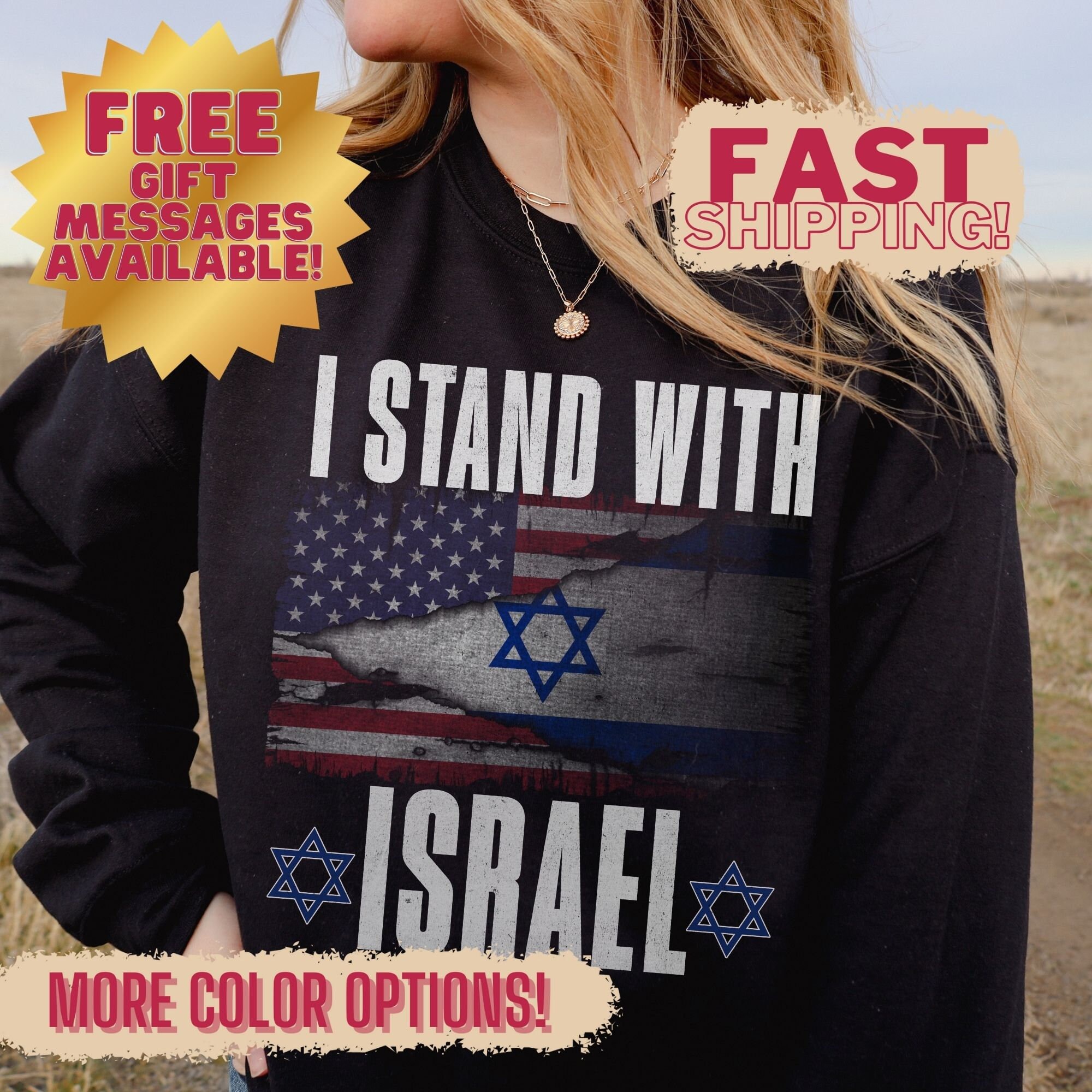 I Stand With Israel Shirt, Israel Sweatshirt, Support Israel Tshirt ...