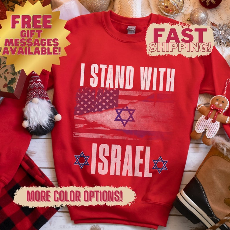 I Stand With Israel Shirt, Israel Sweatshirt, Support Israel Tshirt ...