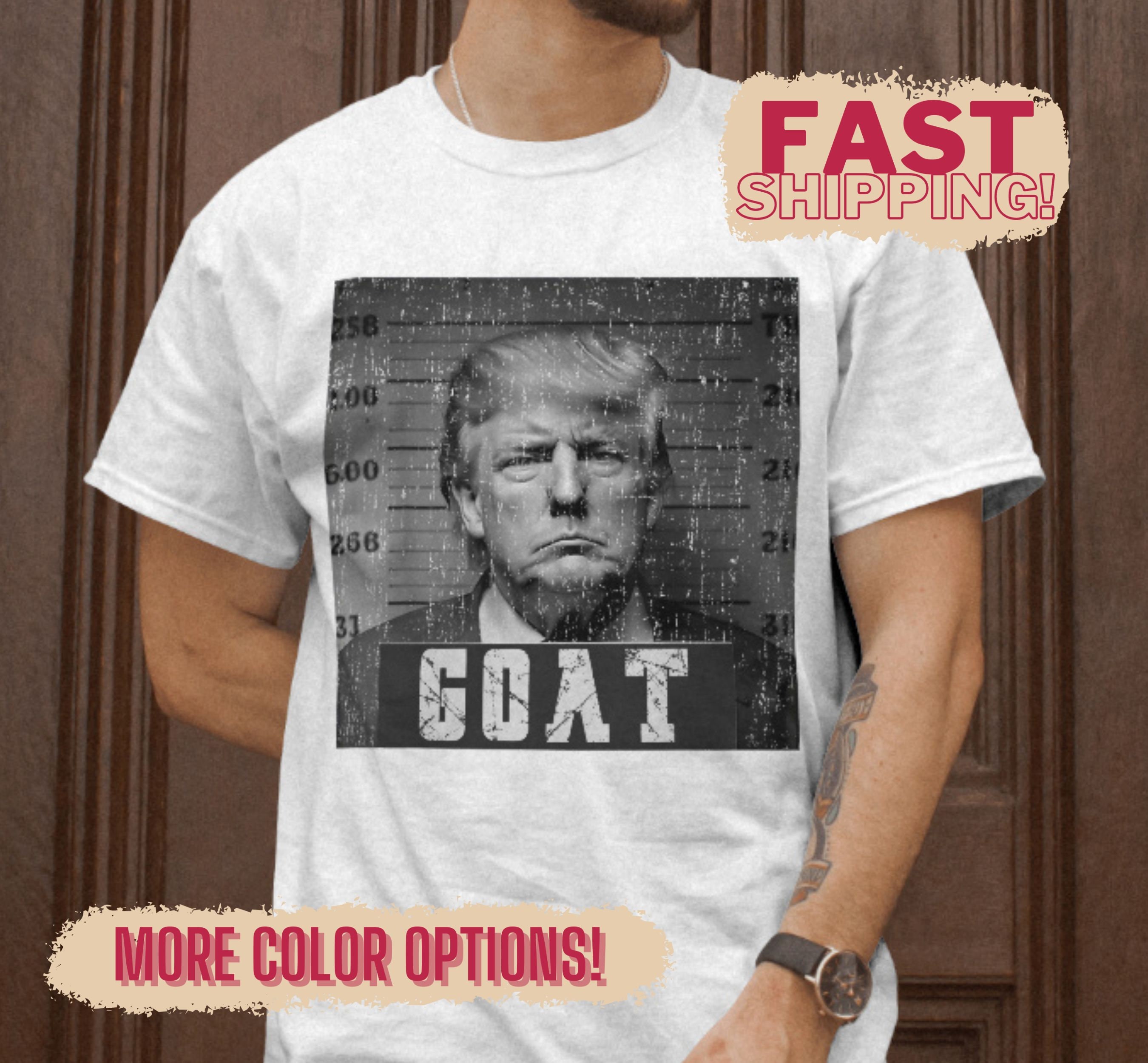 Trump Mugshot Shirt, POTUS Mugshot GOAT T-shirt, Save America Shirt ...