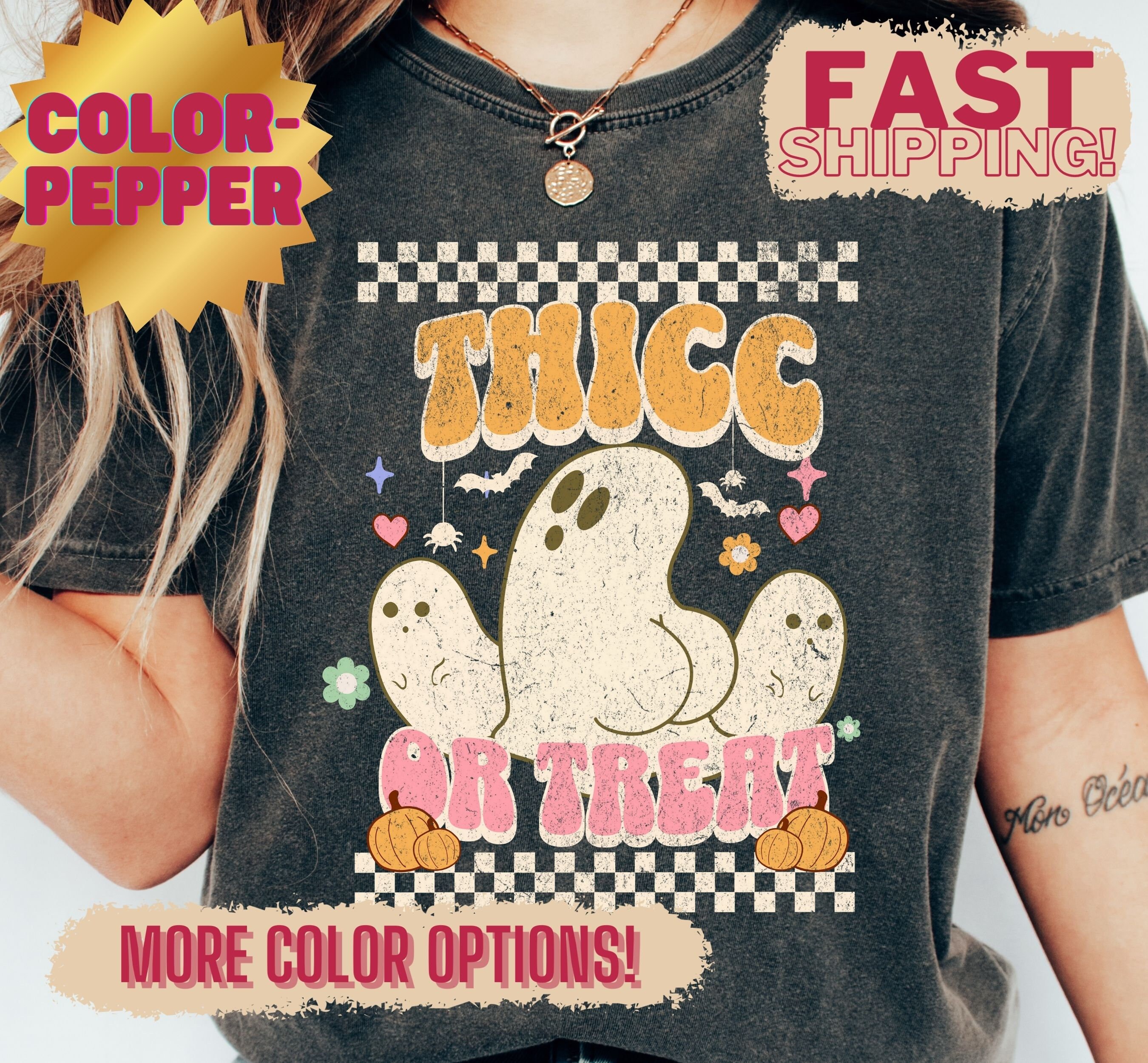 Funny Ghost Shirt, Retro Comfort Colors Halloween Ghost T-shirt, Theres ...