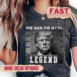 Trump Mugshot Shirt, POTUS Mugshot LEGEND Tshirt, Save America Tee ...