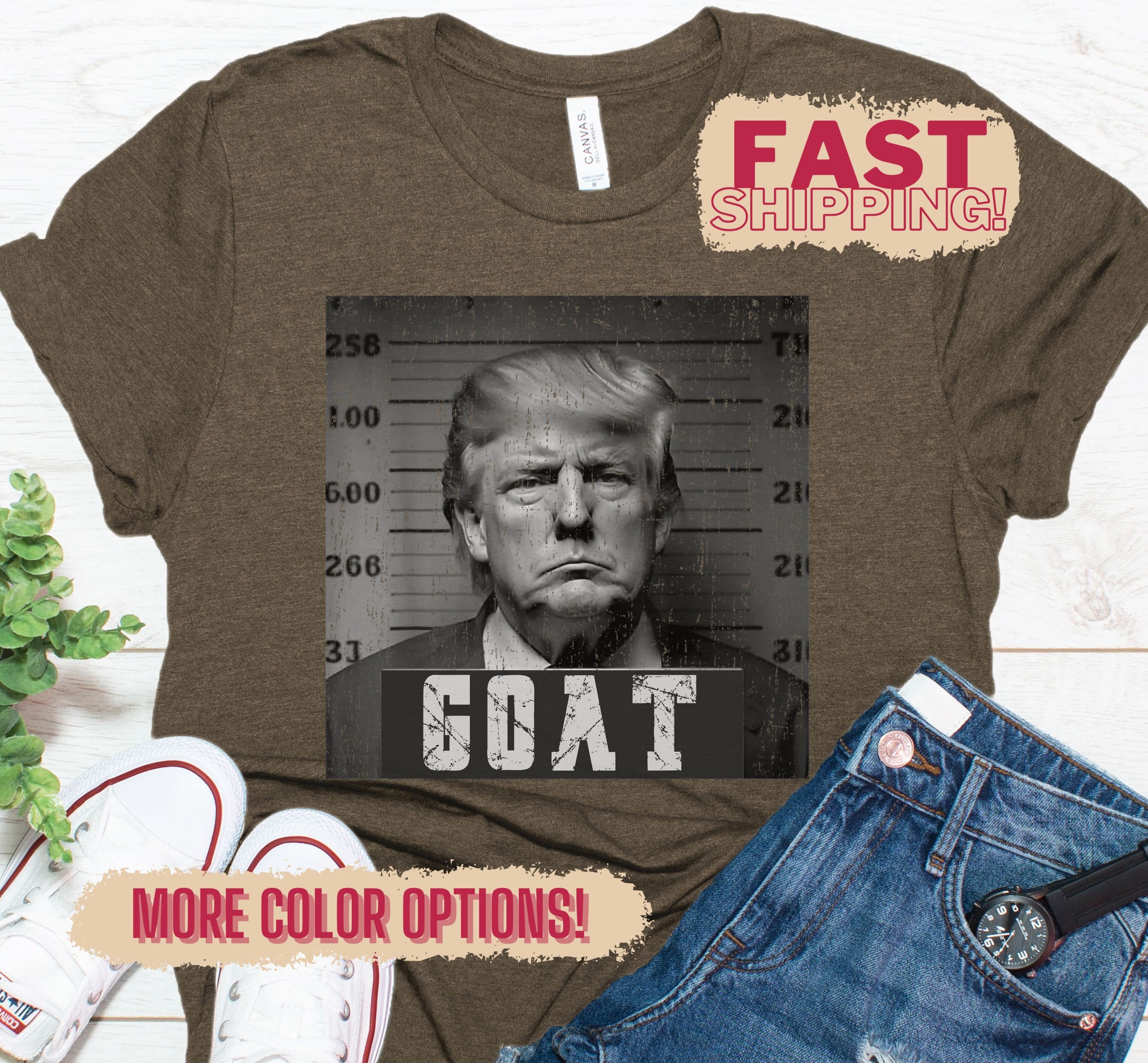 Trump Mugshot Shirt, POTUS Mugshot GOAT T-shirt, Save America Shirt ...