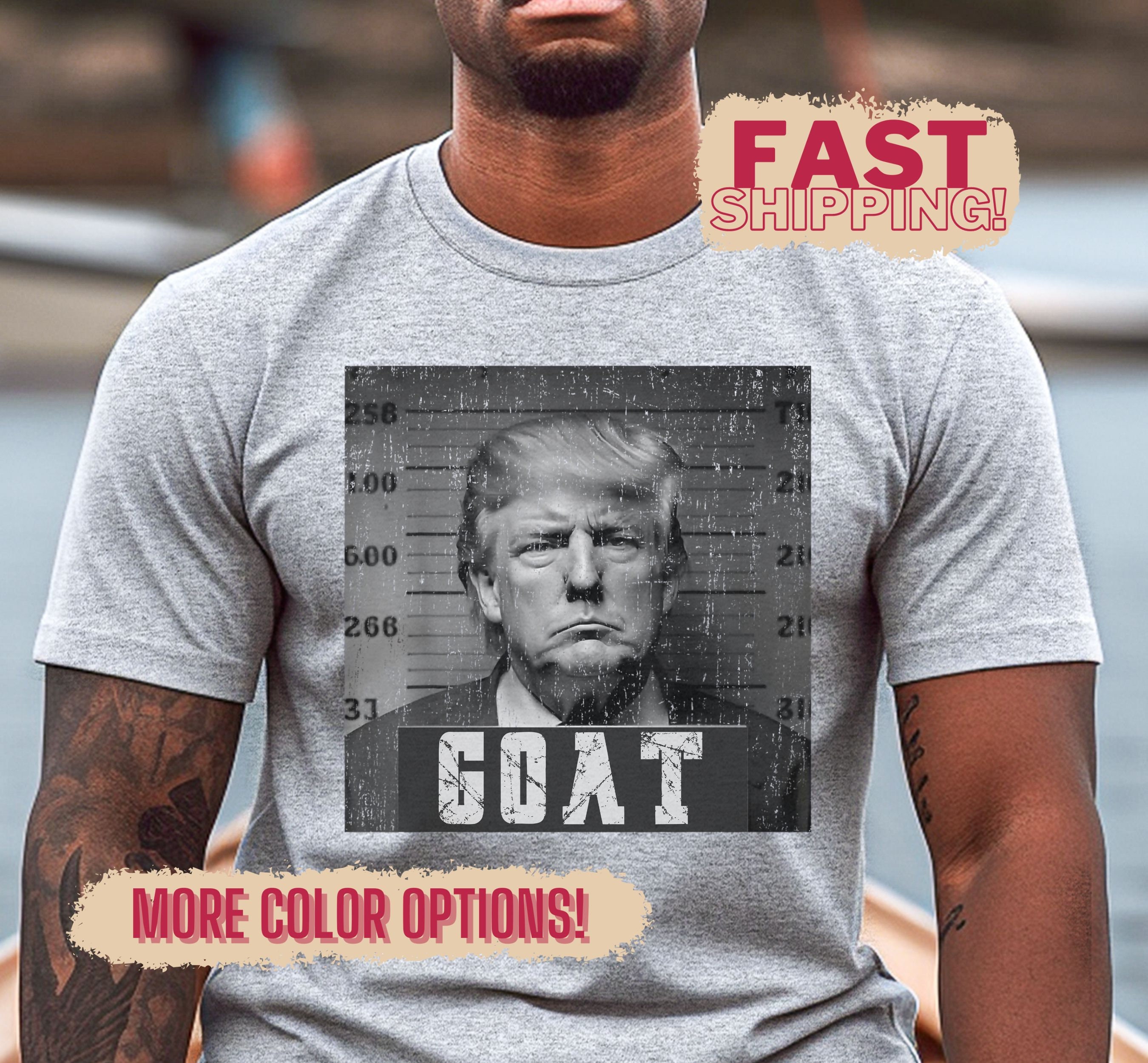 Trump Mugshot Shirt POTUS Mugshot GOAT T-shirt Save America - Etsy