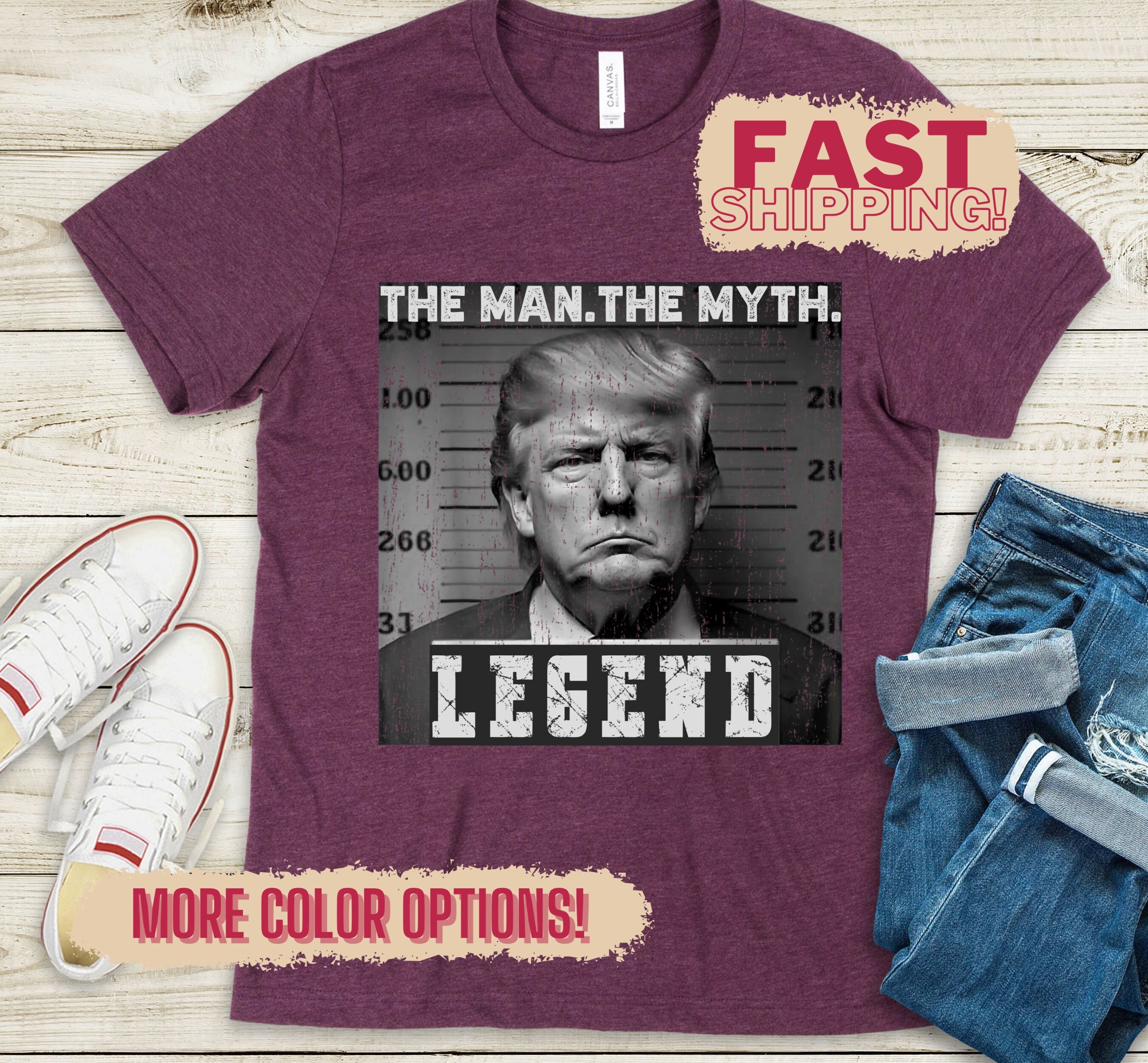 Trump Mugshot Shirt, POTUS Mugshot LEGEND Tshirt, Save America Tee ...