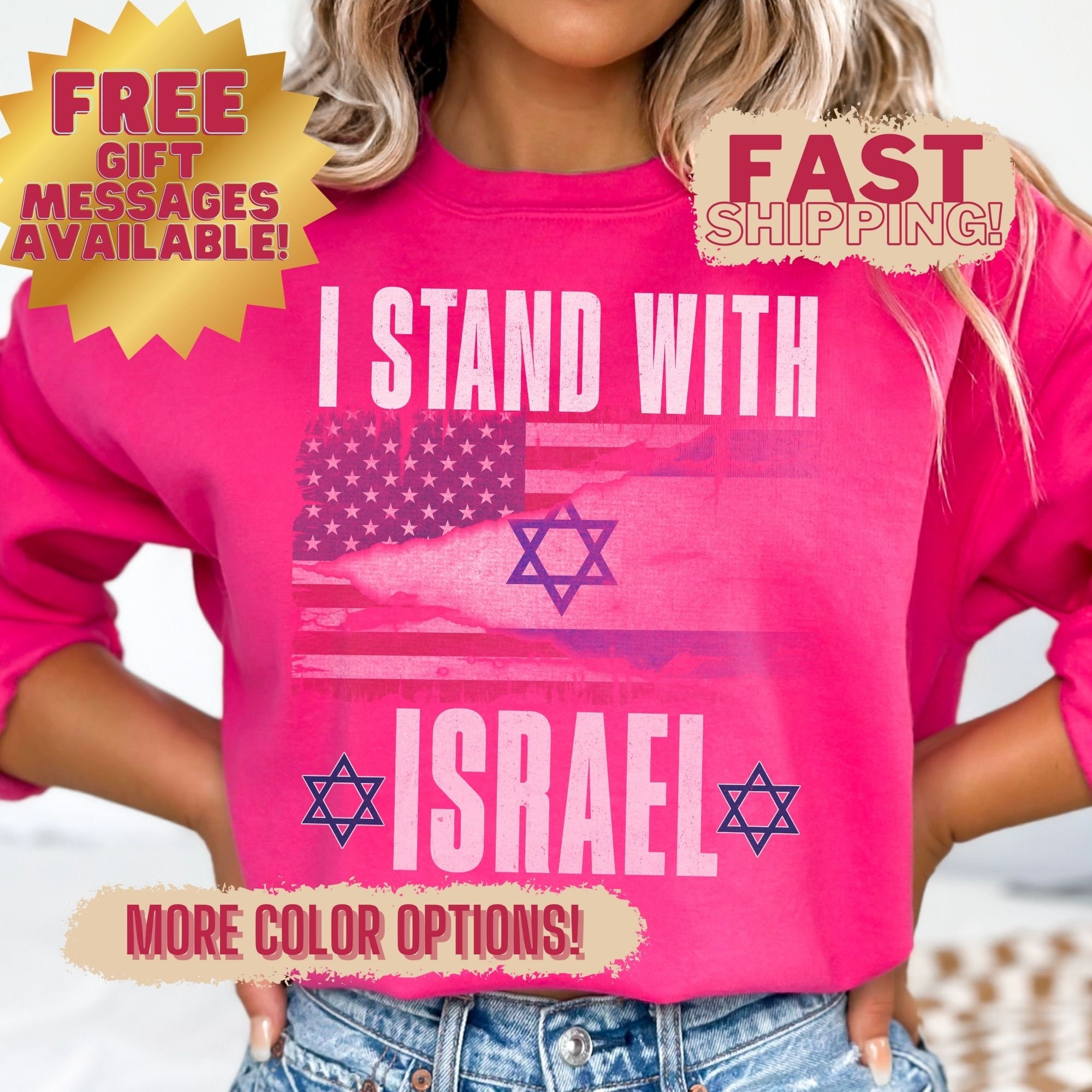 I Stand With Israel Shirt, Israel Sweatshirt, Support Israel Tshirt ...