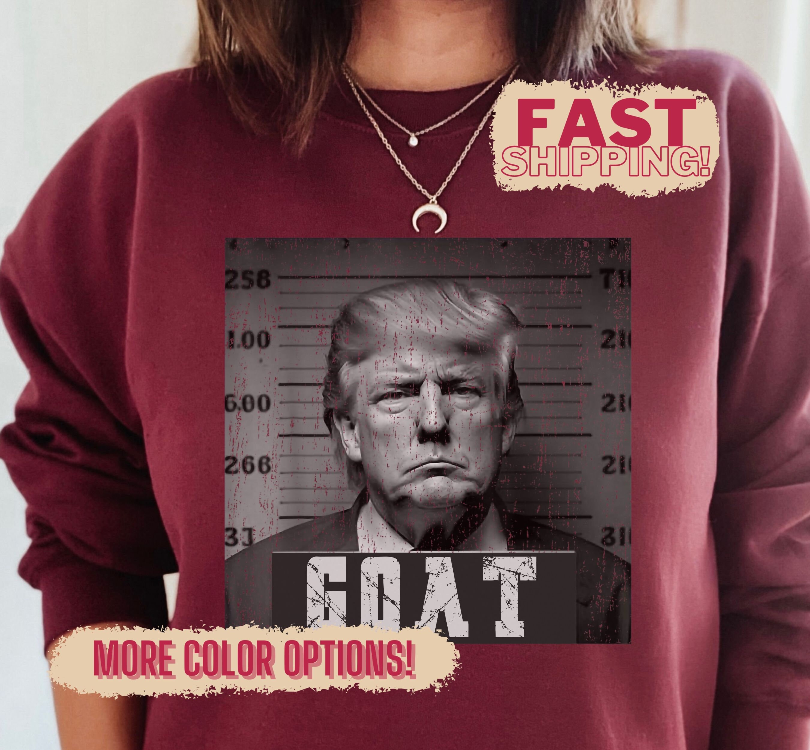 Trump Mugshot Sweatshirt, POTUS Mugshot GOAT T-shirt, Save America ...
