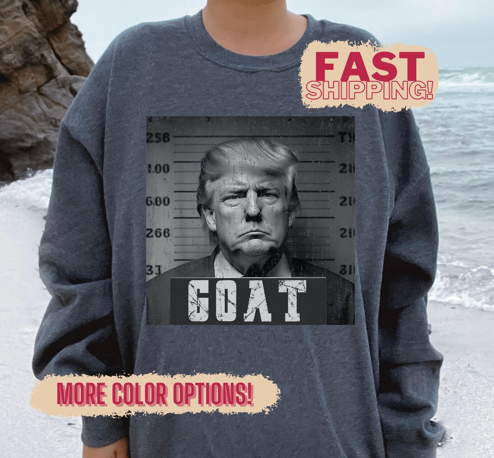 Trump Mugshot Sweatshirt, POTUS Mugshot GOAT T-shirt, Save America ...