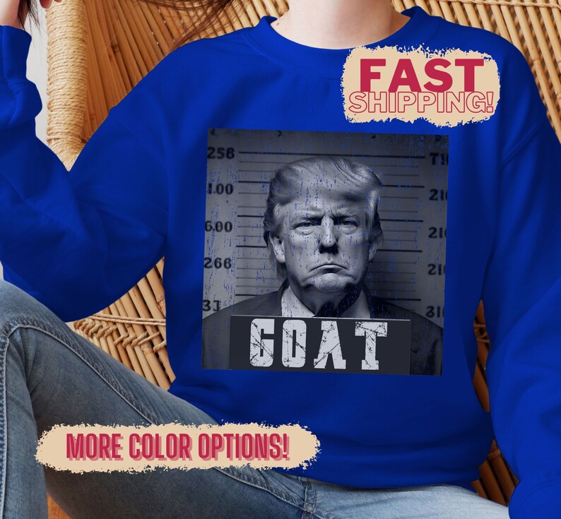 Trump Mugshot Sweatshirt, POTUS Mugshot GOAT T-shirt, Save America ...