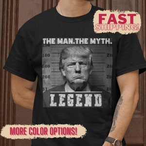 Trump Mugshot Shirt, POTUS Mugshot LEGEND Tshirt, Save America Tee ...