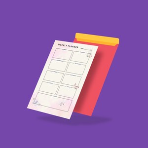 Butterfly Weekly Planner Printable Weekly Schedule Template Work Week ...