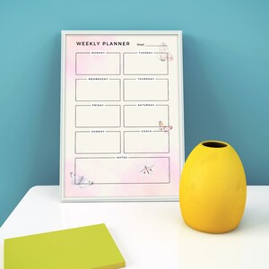 Butterfly Weekly Planner Printable Weekly Schedule Template Work Week ...