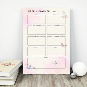 Butterfly Weekly Planner Printable Weekly Schedule Template Work Week ...