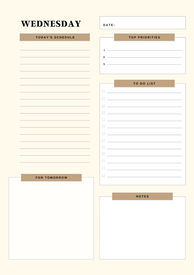 Editable Daily Schedule Planner, Daily Schedule Template, Day Schedule ...