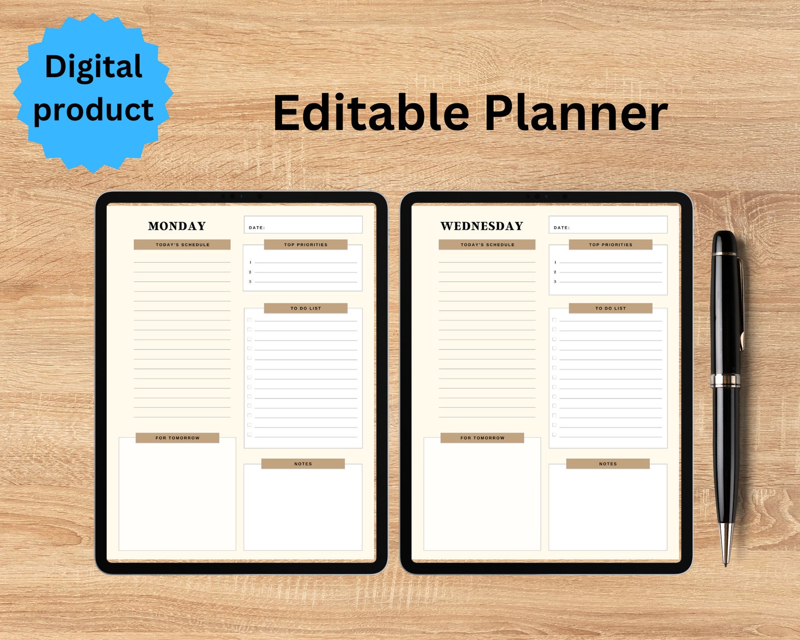 Editable Daily Schedule Planner, Daily Schedule Template, Day Schedule ...