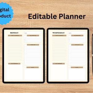 Editable Daily Schedule Planner, Daily Schedule Template, Day Schedule ...