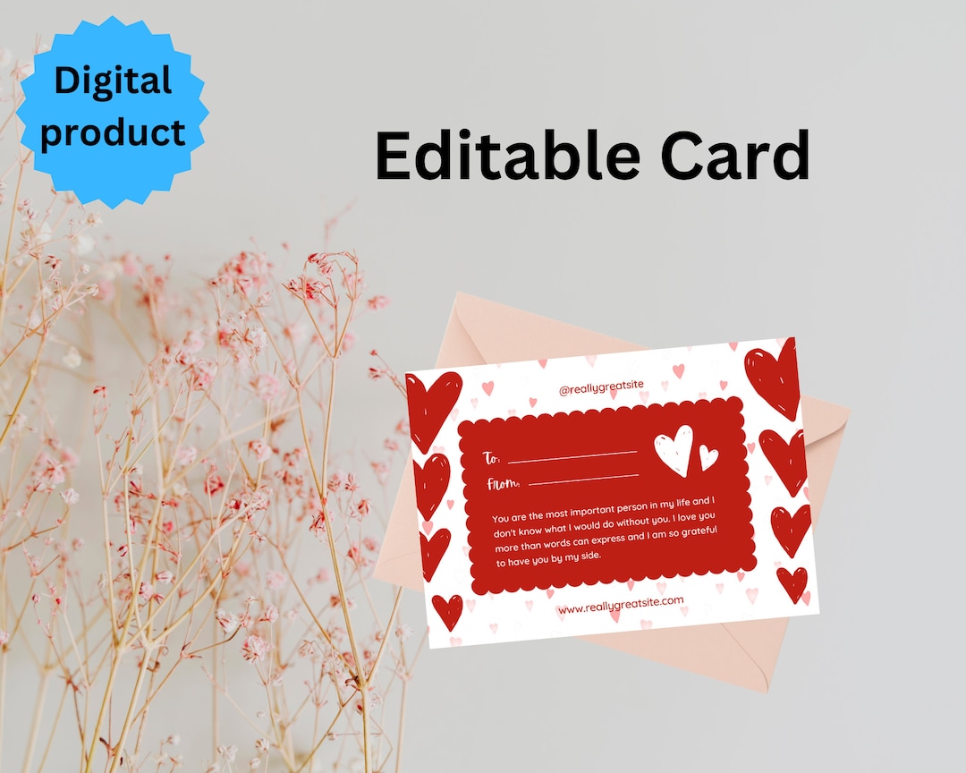 Anniversary Love Card, Printable Card, Love Greeting Cards, Love Card ...