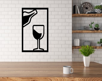 Laser Cnc Cut Wine O Clock Vector File Dxf Svg - Etsy