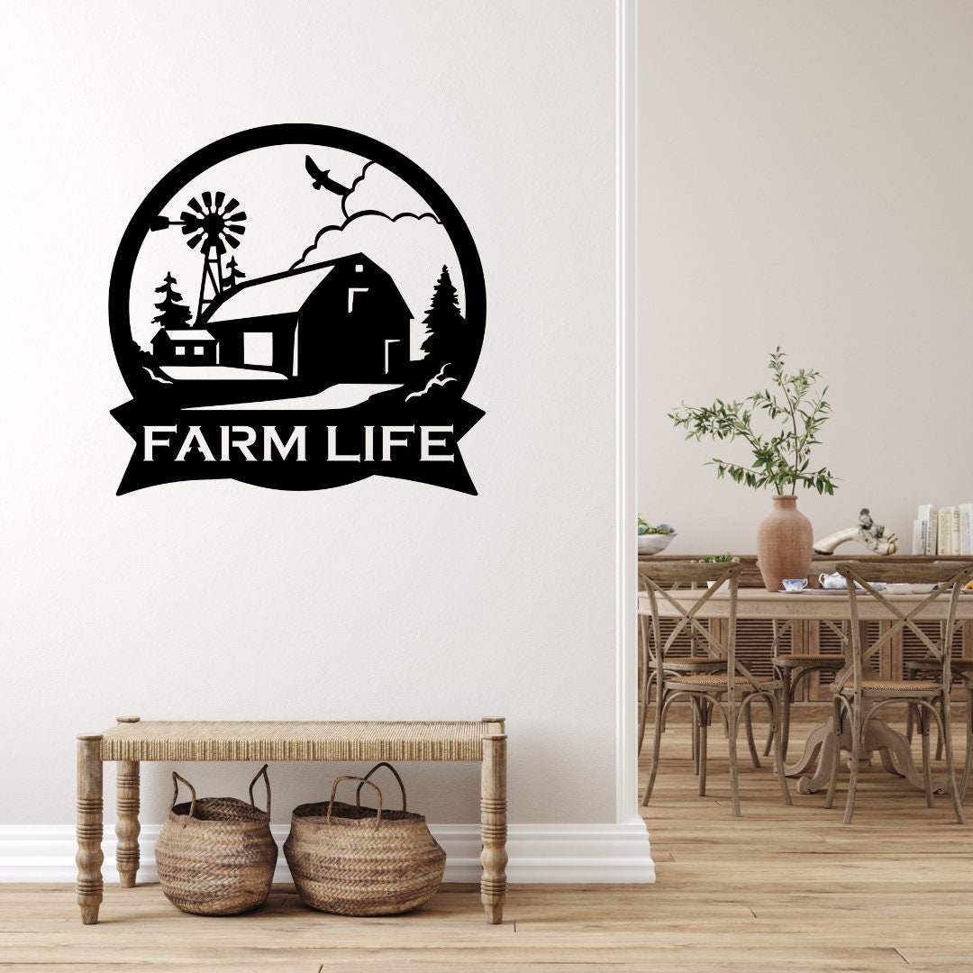 Farm Life Metal Sign-dxf/svg DIGITAL FILE - Etsy