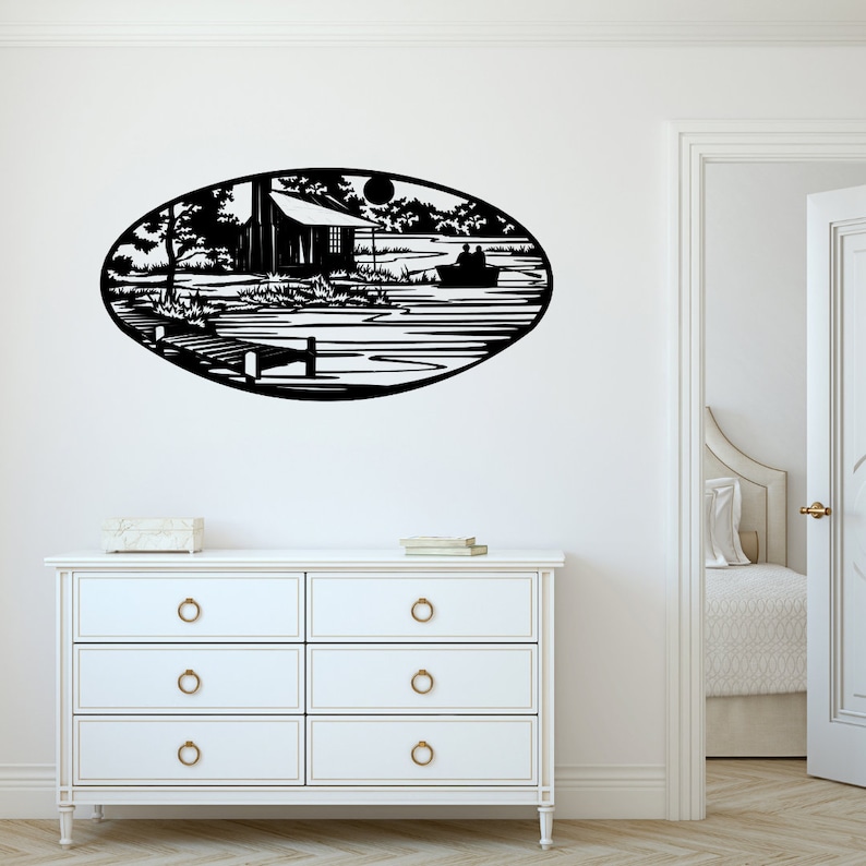 Cabin Lake Scene Dxf/svg DIGITAL FILE - Etsy