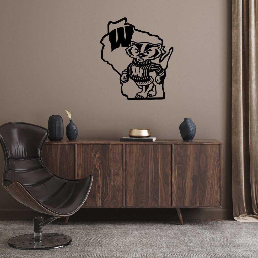 Wisconsin Badgers Metal Sign - Etsy