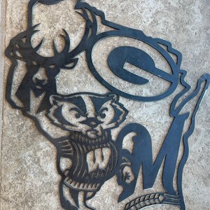 Wisconsin Sports Teams Metal Sign - Etsy