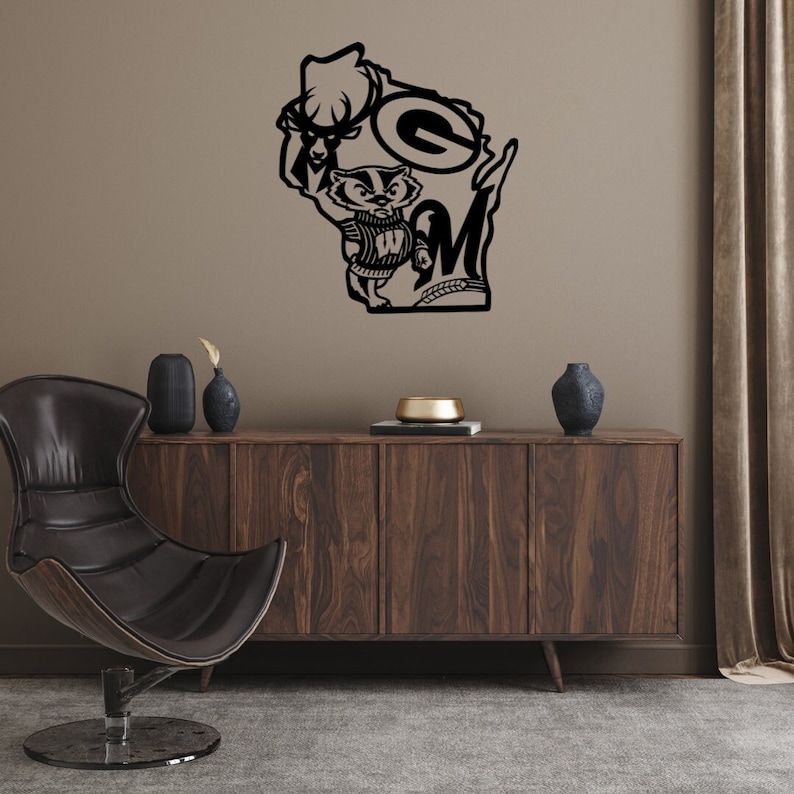 Wisconsin Sports Teams Metal Sign - Etsy