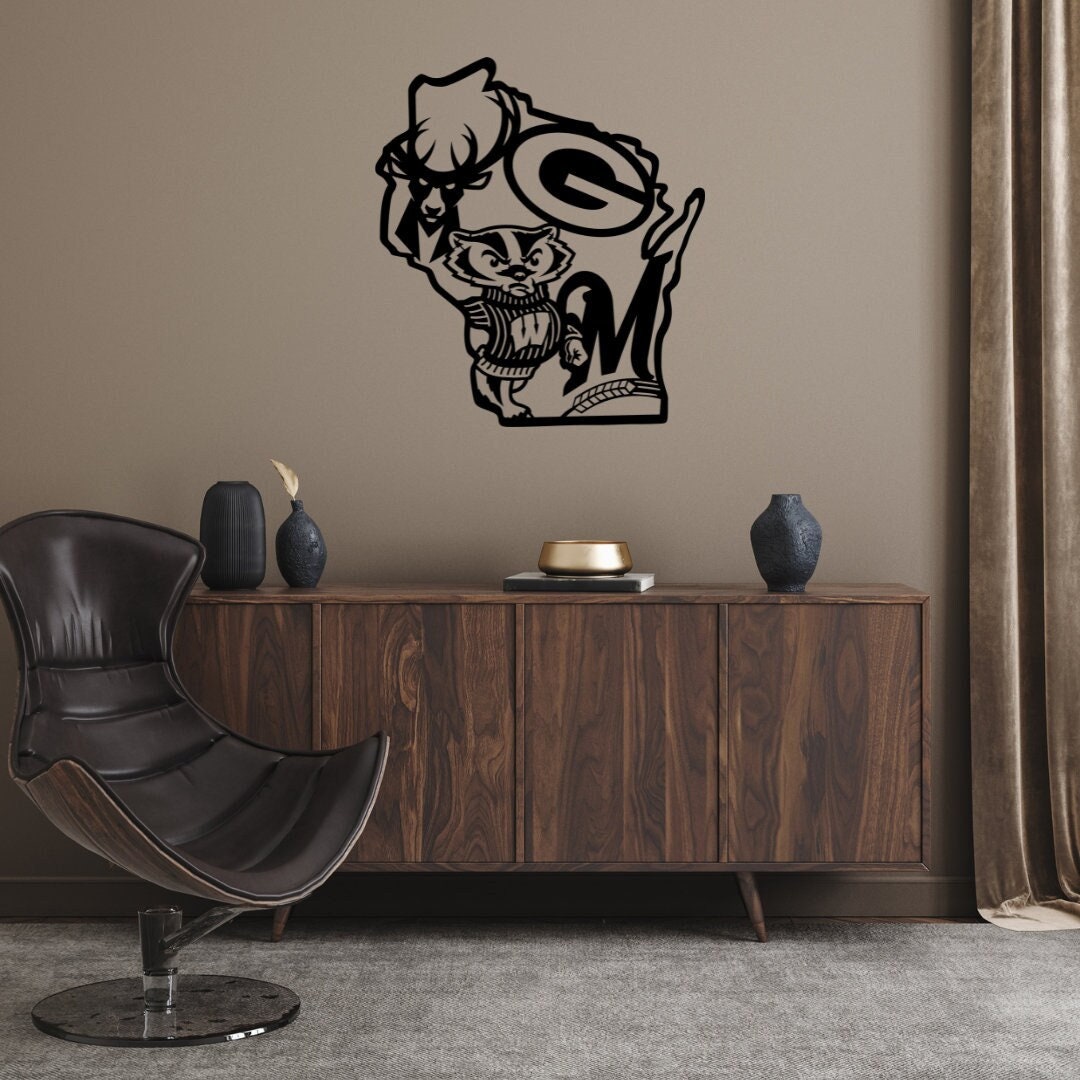 Wisconsin Sports Teams Metal Sign - Etsy