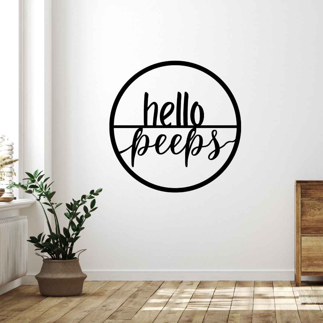 Hello Peeps Metal Sign - Etsy