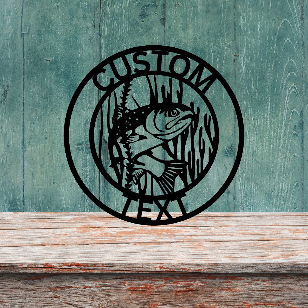 Custom Text Fish- Dxf DIGITAL FILE - Etsy