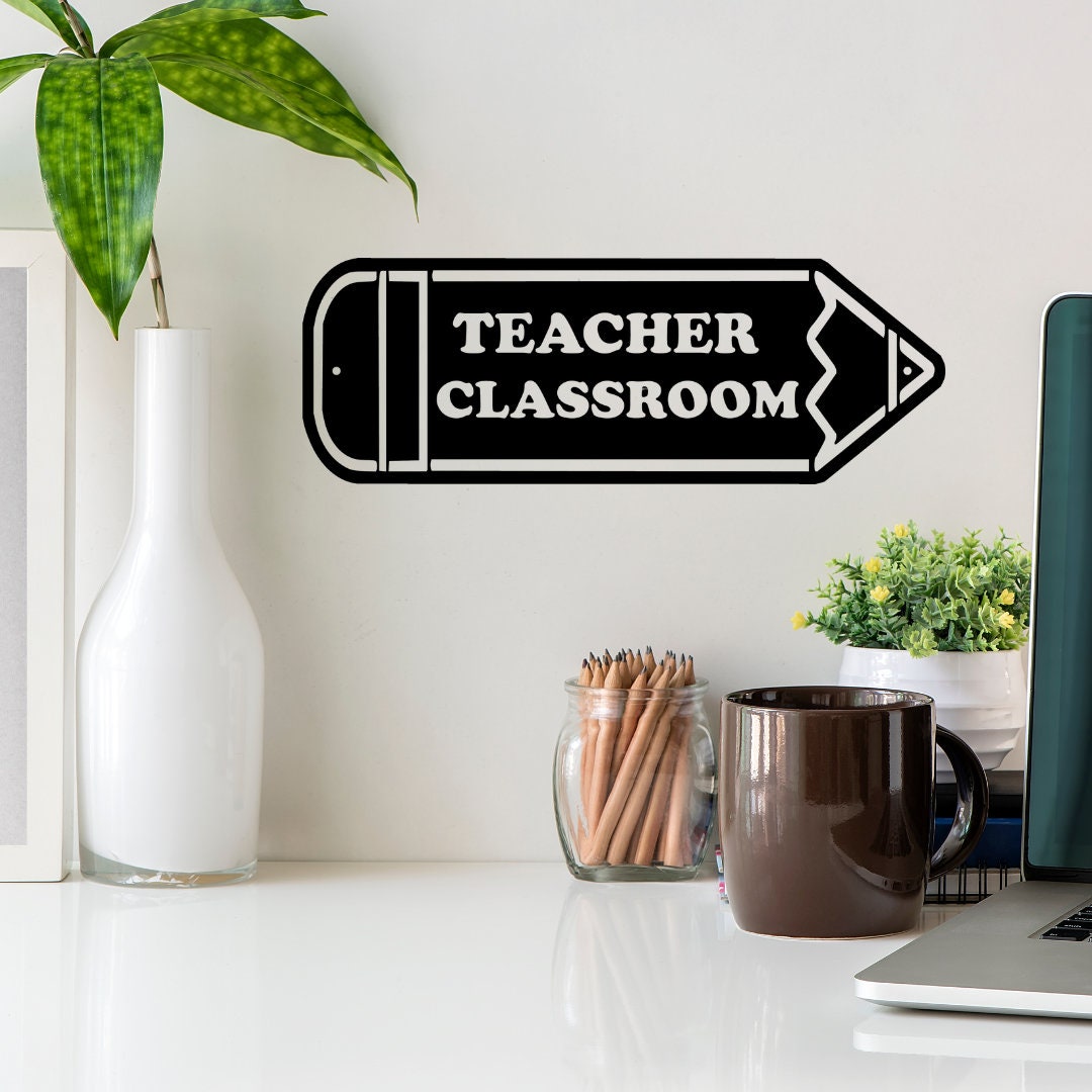 Teacher Classroom Pencil Metal Sign - Etsy