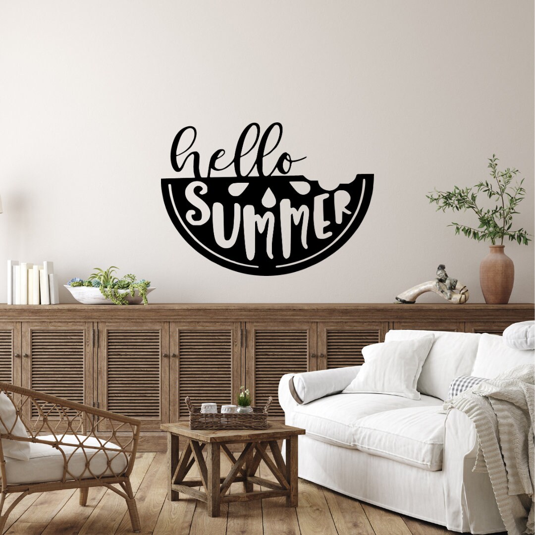 Hello Summer Metal Sign - Etsy