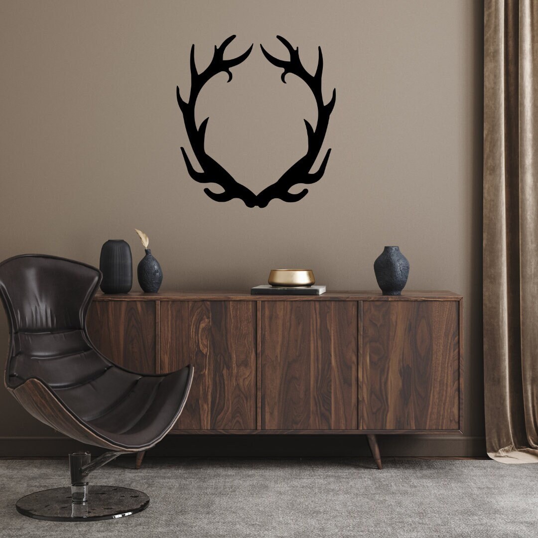 Deer Antler Metal Sign - Etsy